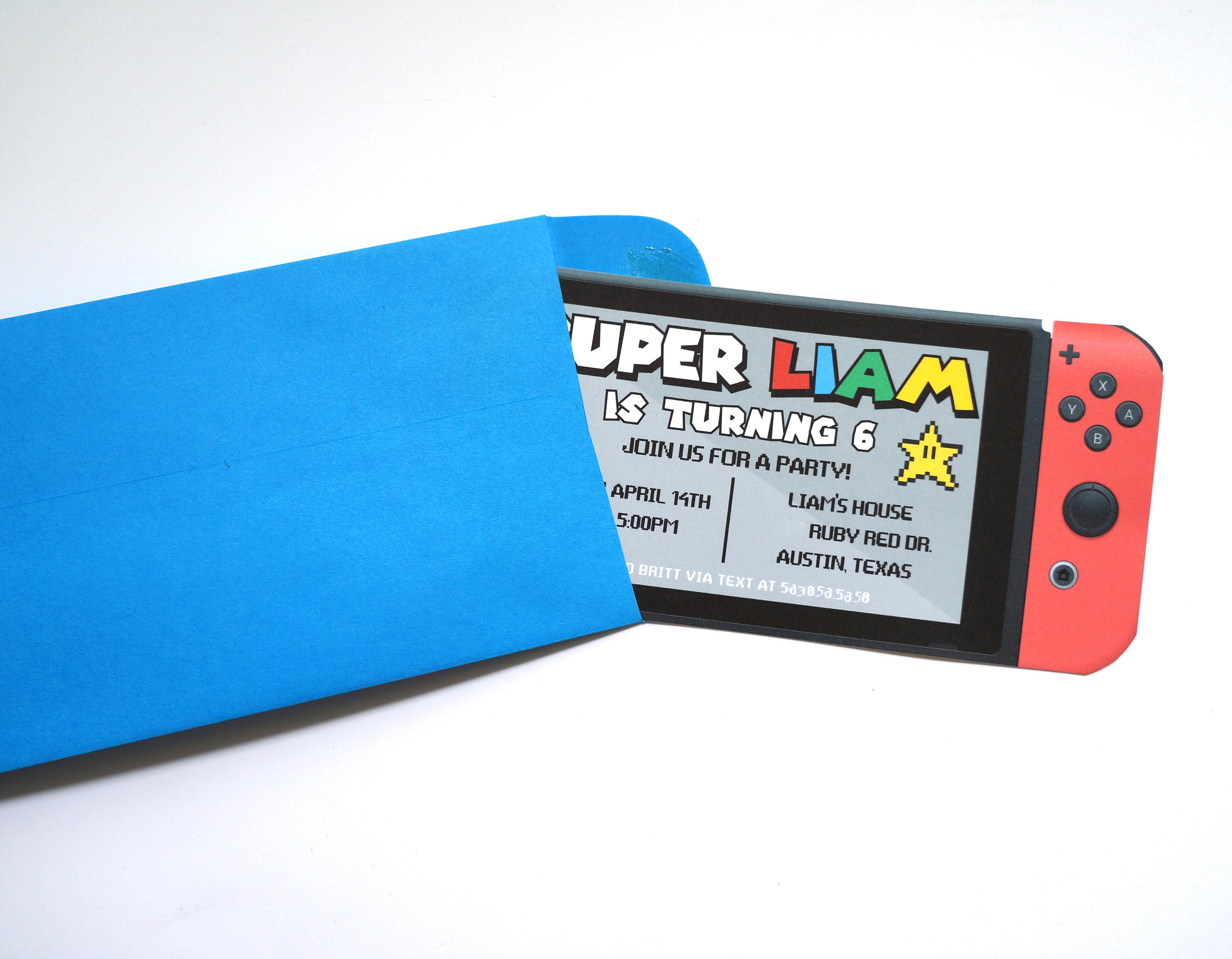 Switch Video Game Birthday Invitation : DIGITAL DESIGN - Etsy