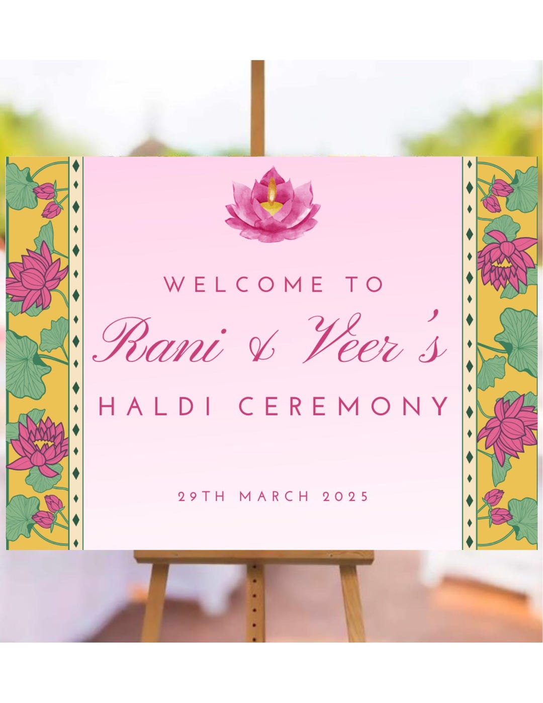 Haldi Ceremony Welcome Sign - Etsy
