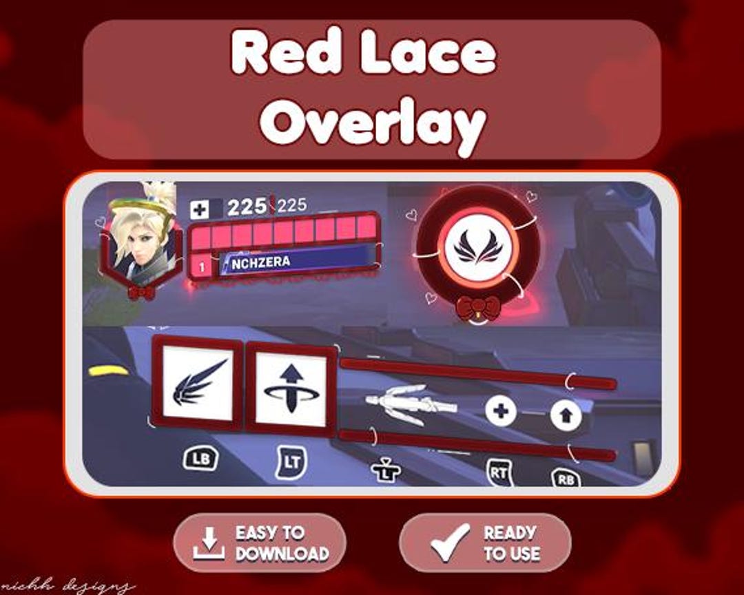 Red Lace Overwatch Overlay | HUD for Overwatch 2 Game | Hudsight | for ...