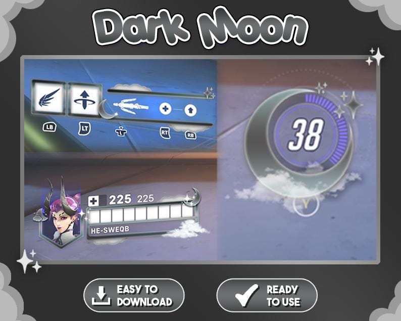 Dark Moon Overwatch Overlay | HUD for Overwatch 2 Game | Hudsight | for ...
