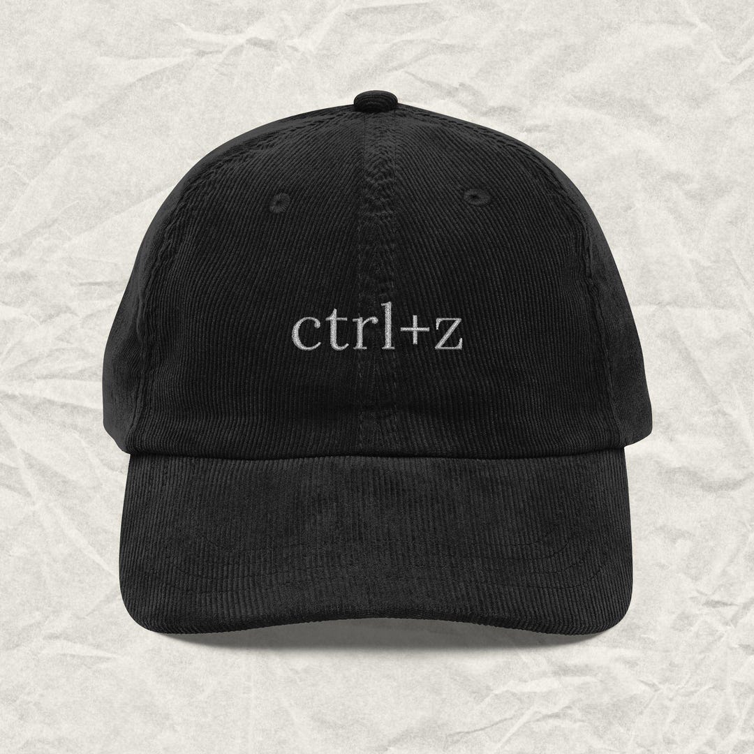 Ctrl+z Hat, Funny Coding Gift, Embroidered Techwear Cap, Programmer Gift, Coder Hat, Software ...
