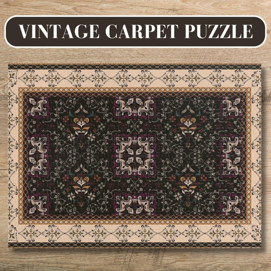 Persian Carpet Jigsaw Puzzle, Vintage Carpet Puzzle, 110-500 Pieces ...
