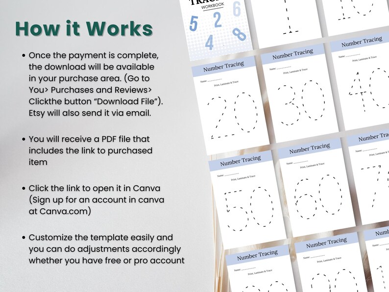1-100 Number Tracing Workbook, Tracing Workbook, Kids Tracing Numbers ...