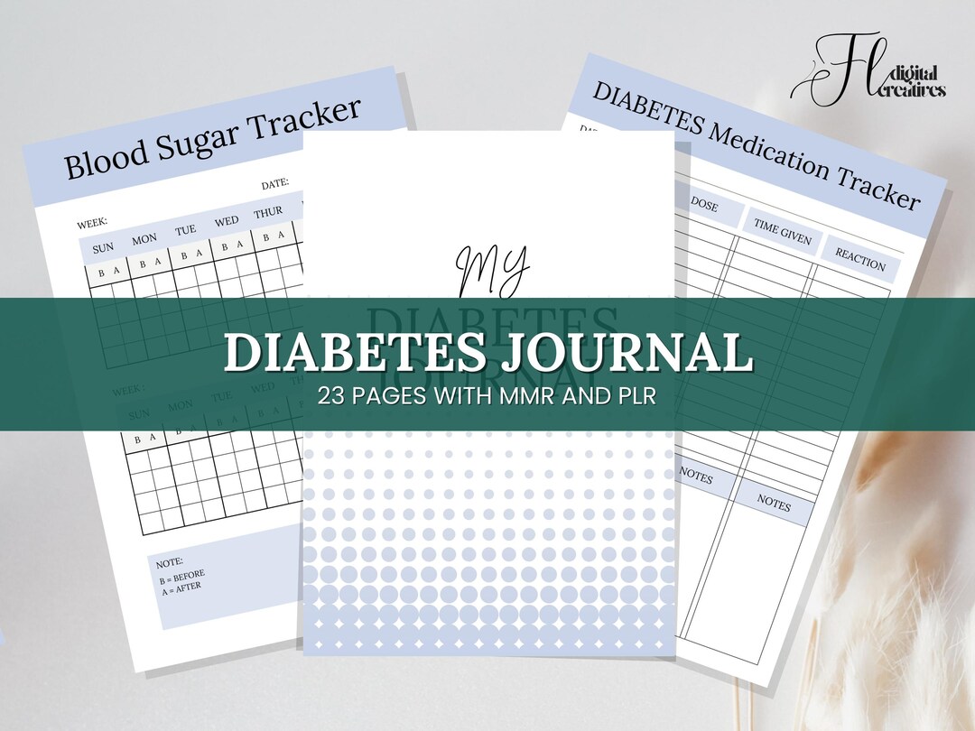 Diabetes Journal, Diabetes Digital Template, Diabetes Planner, Diabetes ...