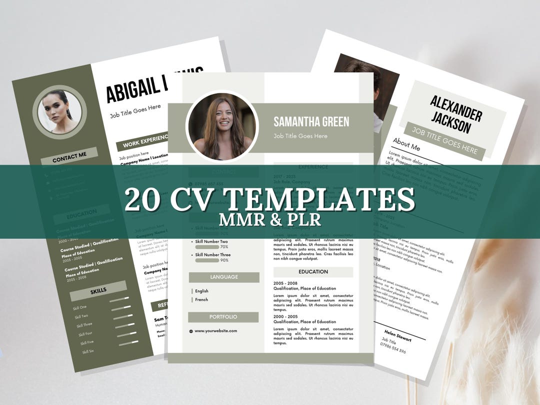 CV Templates With Mmr & Plr, Simple CV Template, Editable Resume ...
