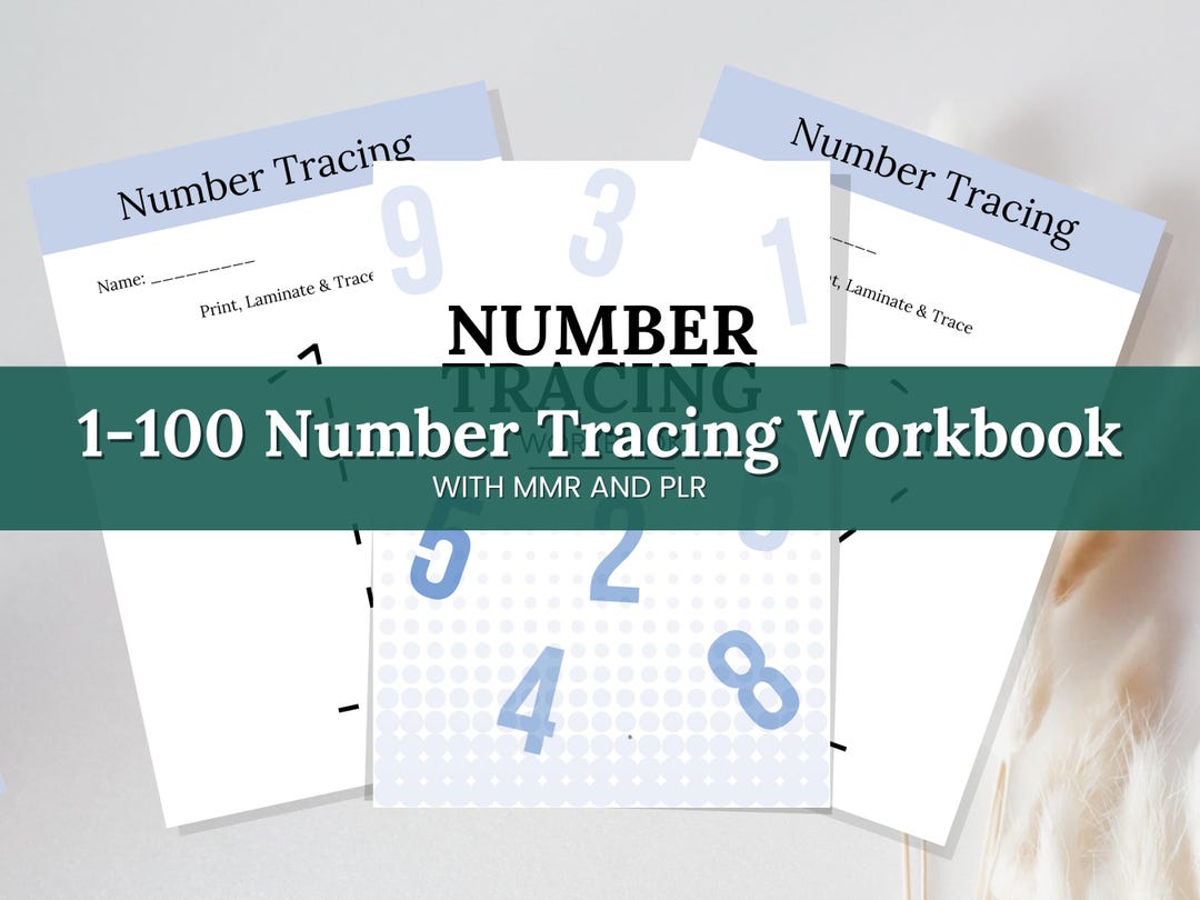 1-100 Number Tracing Workbook, Tracing Workbook, Kids Tracing Numbers ...