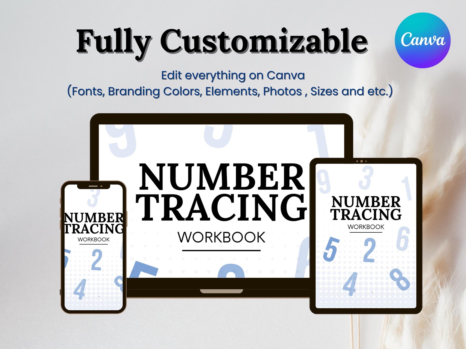 1-100 Number Tracing Workbook, Tracing Workbook, Kids Tracing Numbers ...