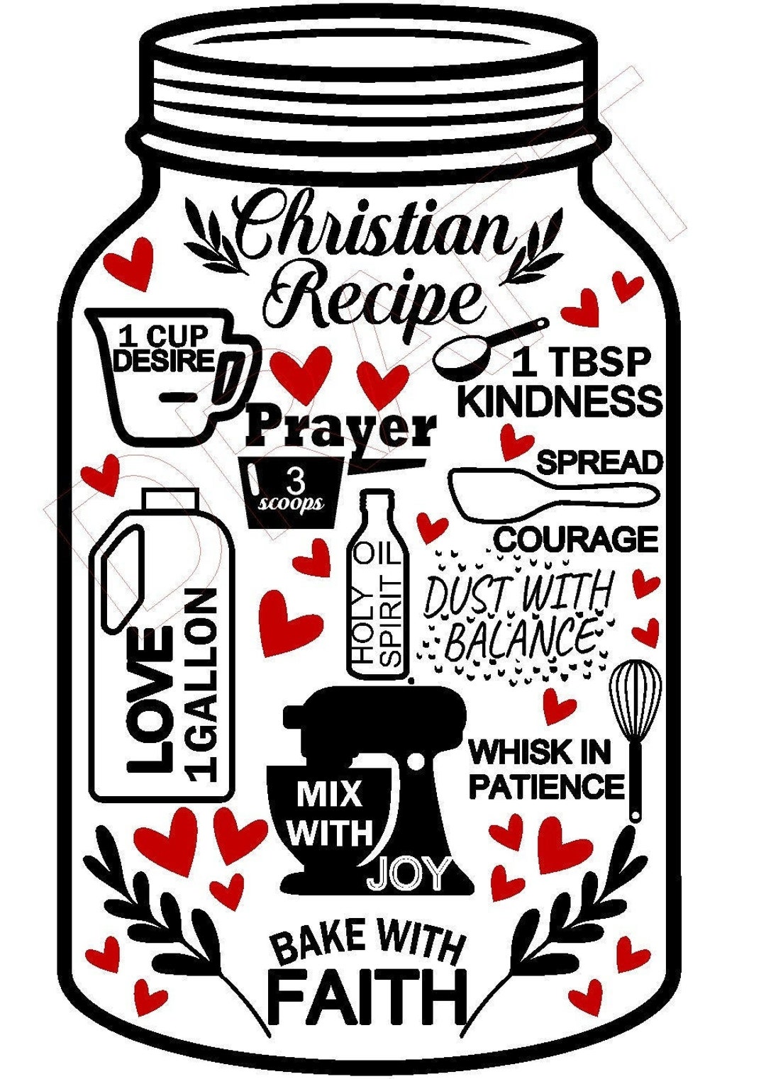 Christian Recipe Mason Jar JW Printable , Full Time Service, Jw ...