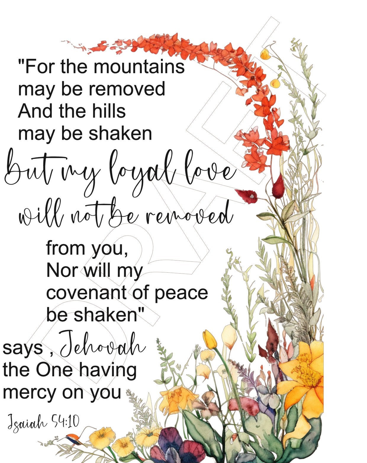 Isaiah 54:10, Loyal Love Not Removed, SVG , Jw Gifts, Jw Org, Printable ...