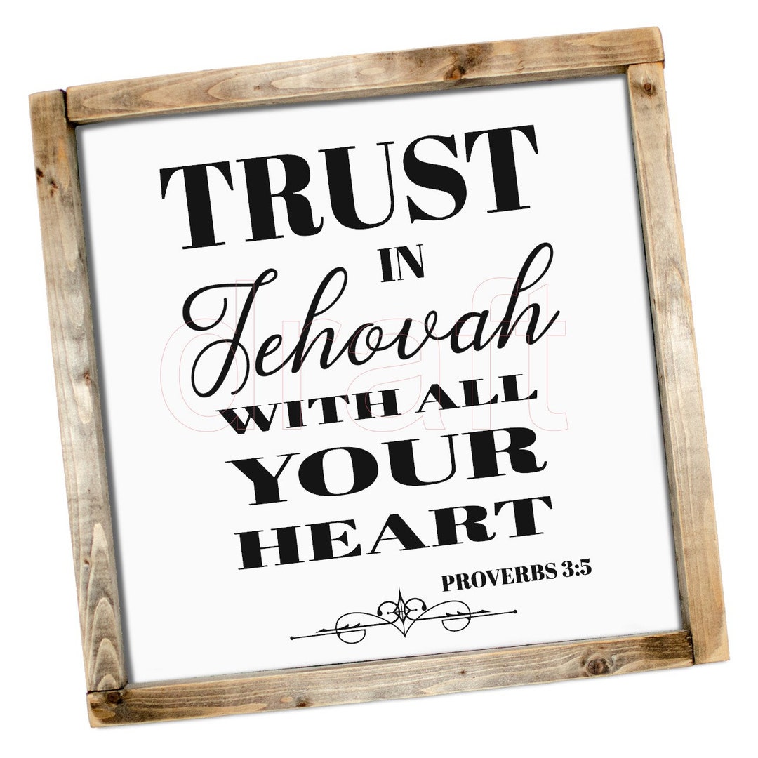 Proverbs 3:5, SVG , Jw Gifts, Jw Org, Printable JW Gift, Jw Gift, Bible ...