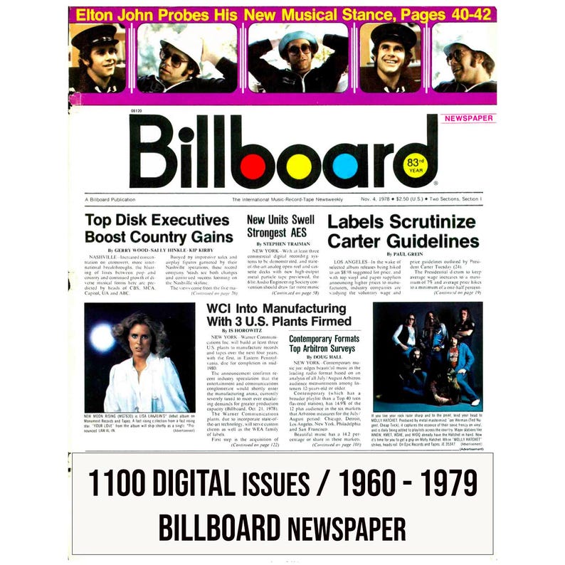 1960 - 1979, BILLBOARD Magazine | 1100 Digital Issues, Rock and Roll ...