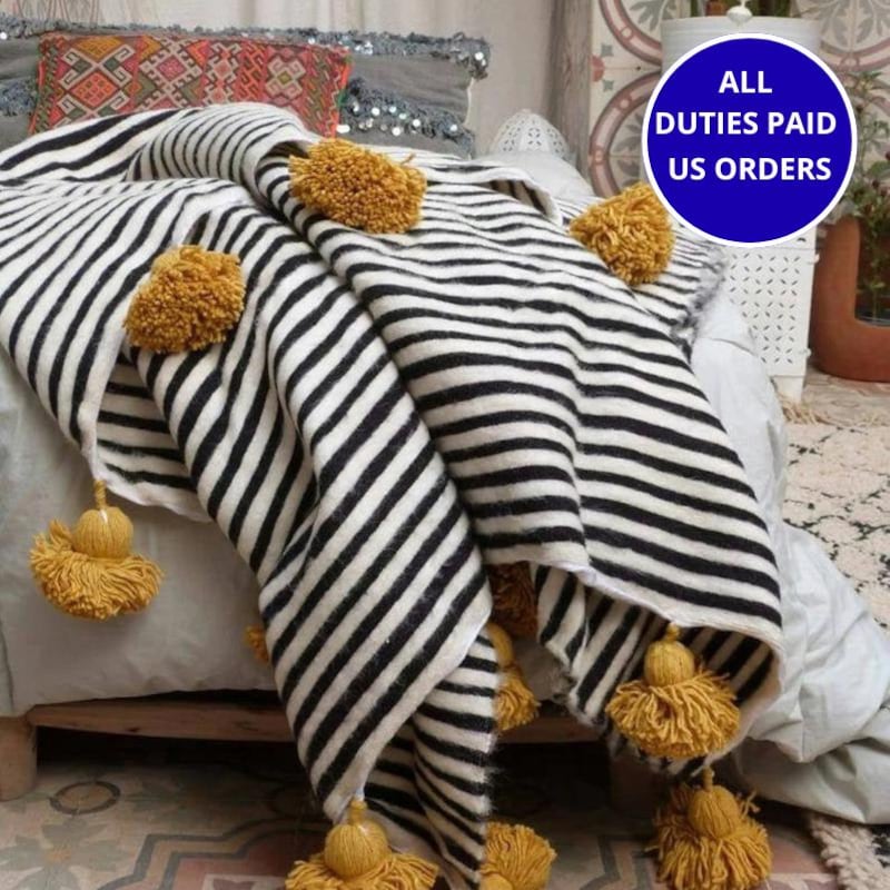 Boho Duvet Pom Poms - Etsy