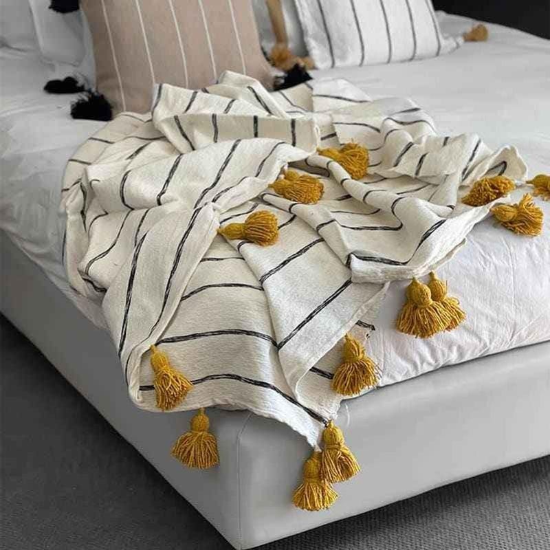 Moroccan Throw Blanket Pom Pom - Etsy