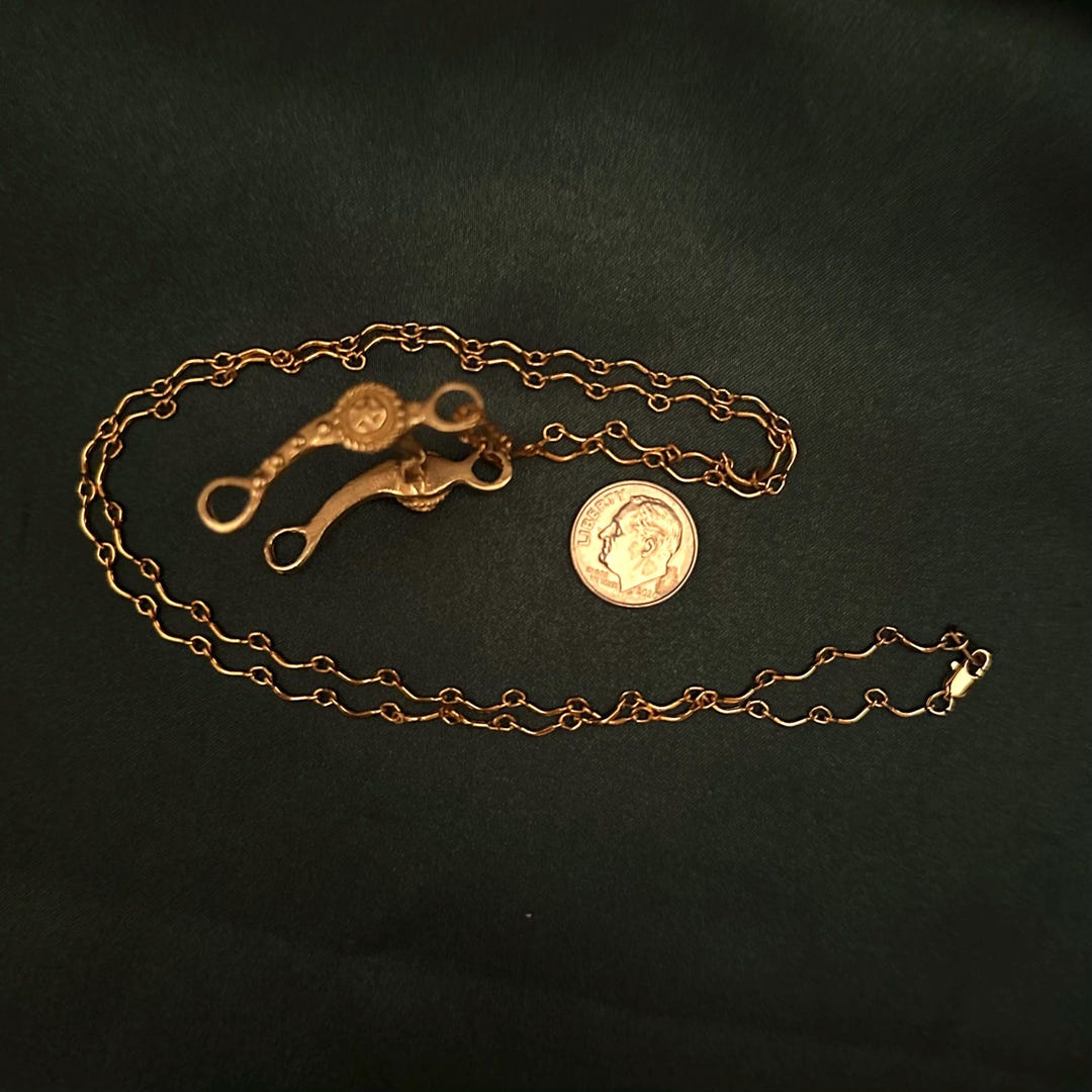 RDLC Fancy Western Star Curb Horse Bit Necklace ~ Beautifully Polished ...