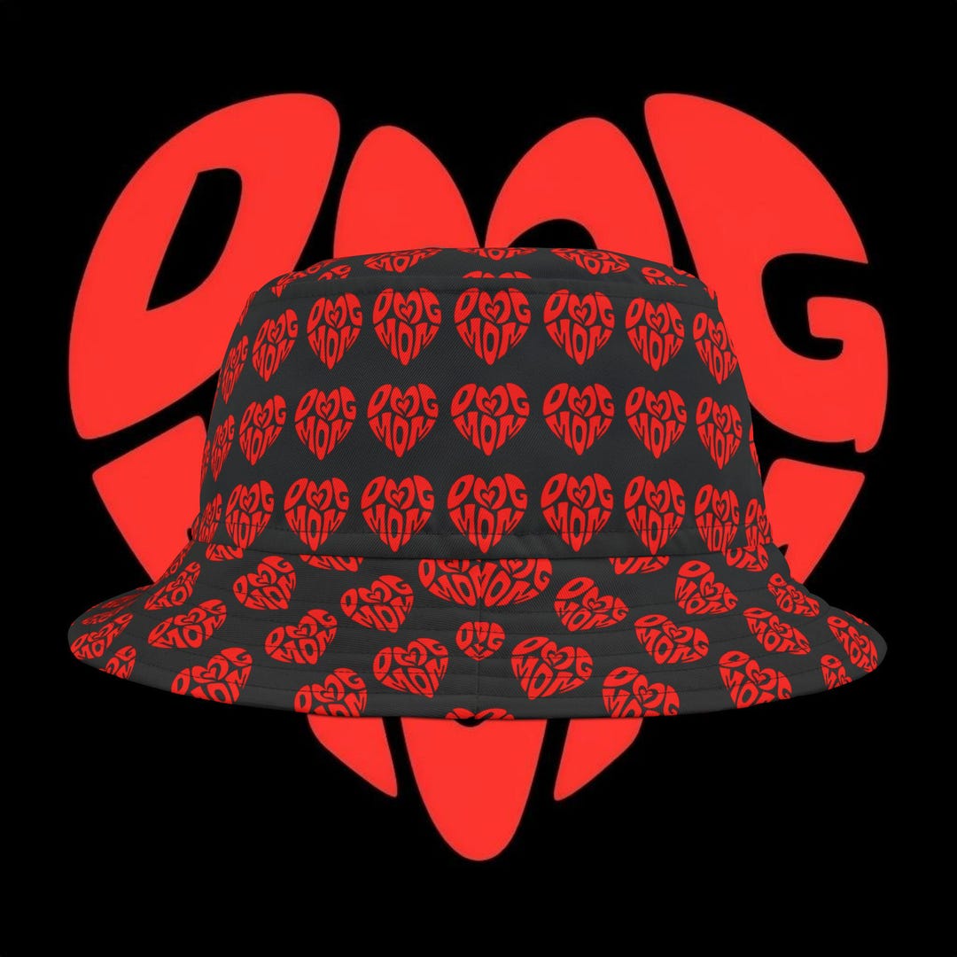 Cute Heart Pattern Bucket Hat, Stylish Mom Hat, Summer Accessory, Gifts ...
