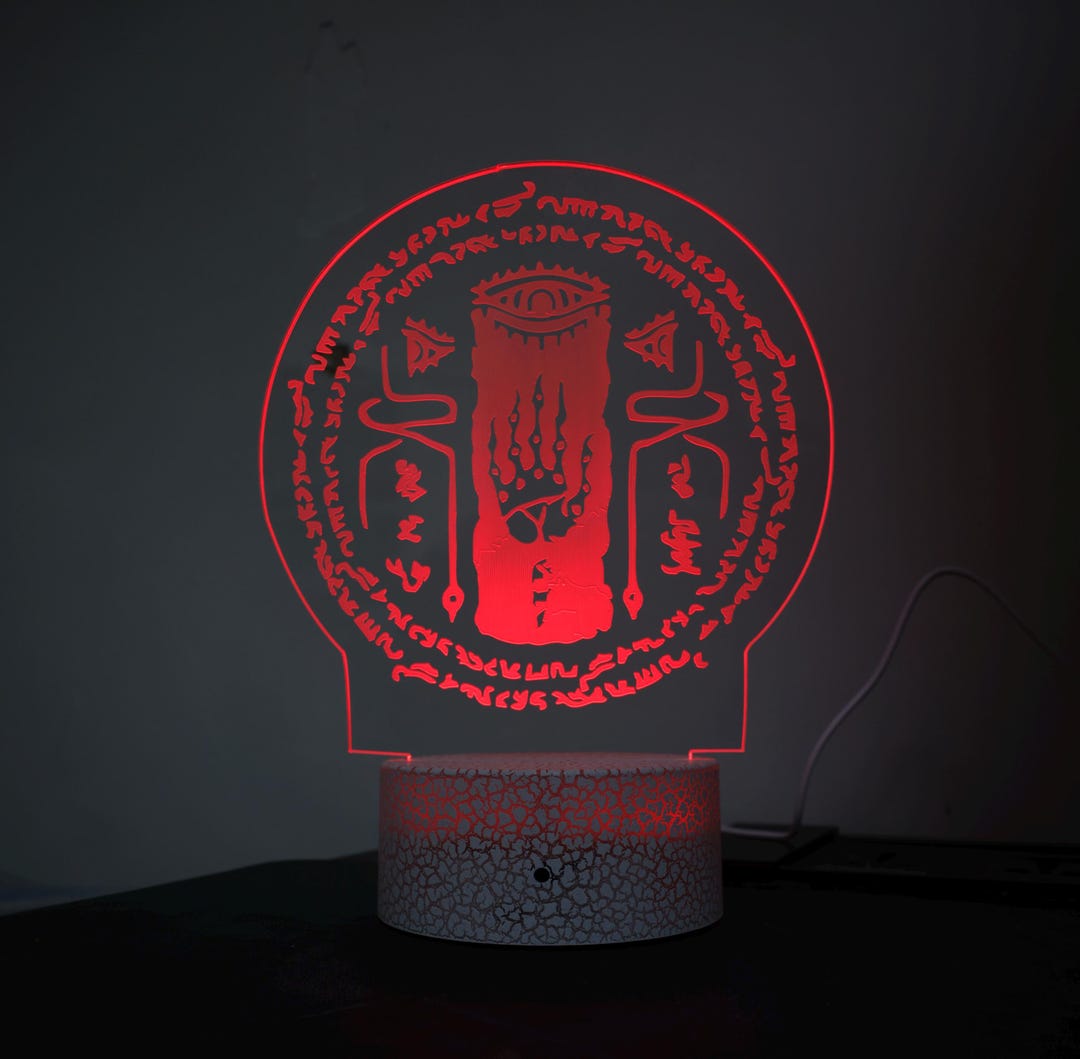 Bloodborne Inspired Hunter's Mark LED Lamp – Mystical Gothic Decor ...