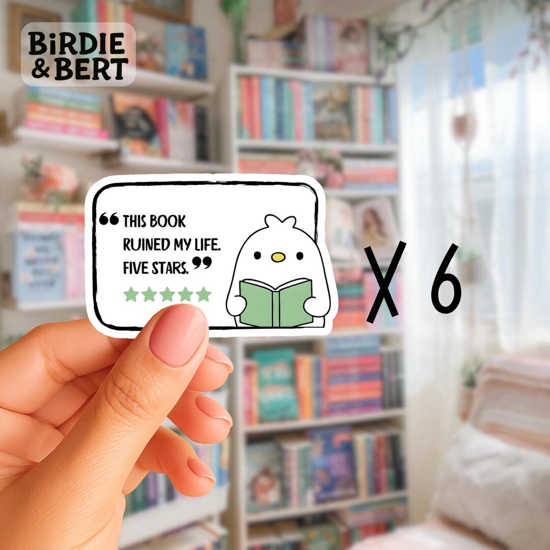 This Book Ruined My Life Sticker | 6 X Small Waterproof Booktok Decal ...