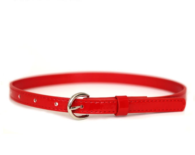 LAST IN STOCK Toddler Girl's Belt Red Patent Leather 12-24 Months - Etsy