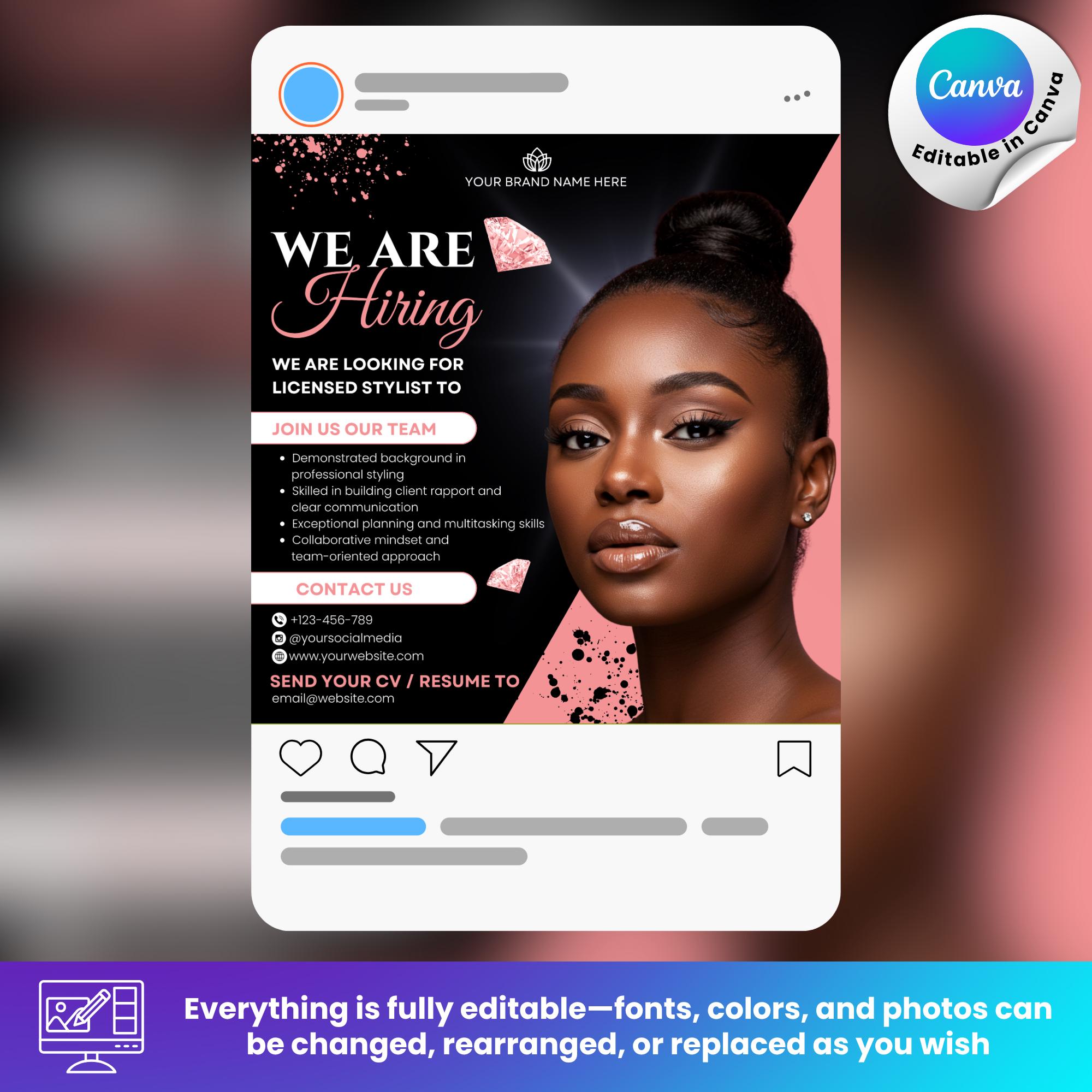 We Are Hiring Flyer, Editable Flyer Template, Hiring Flyer, Join Our ...