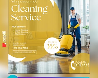 Cleaning Service Flyer, DIY Flyer Template Design, Cleaning Flyer ...