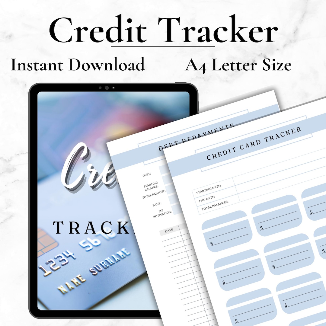 Credit Card Tracker Printable Credit Card Planner Debt Free Journey ...
