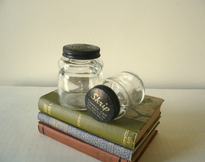 Vintage Glass Jars, Skrip Ink Well Jars, Fountain Pen Ink Jars - Etsy