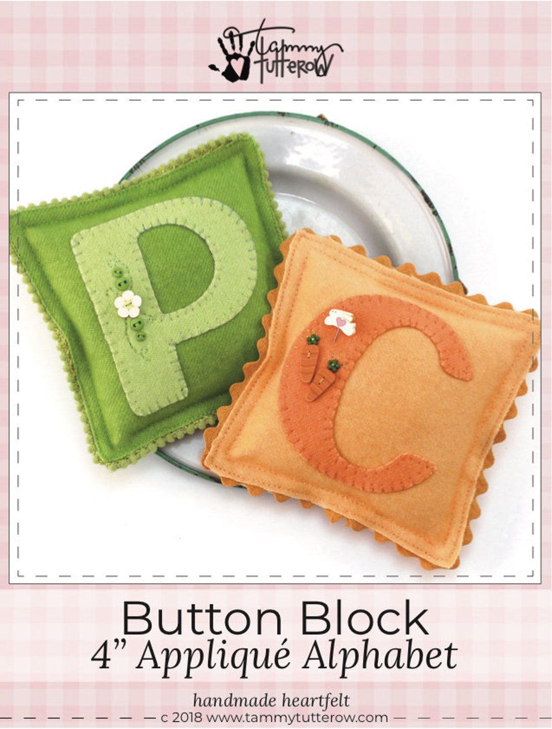 Button Block Appliqué Alphabet download - Etsy