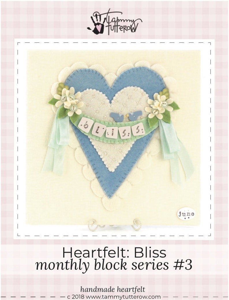 Heartfelt: Bliss Wool Appliqué Pattern *download* - Etsy