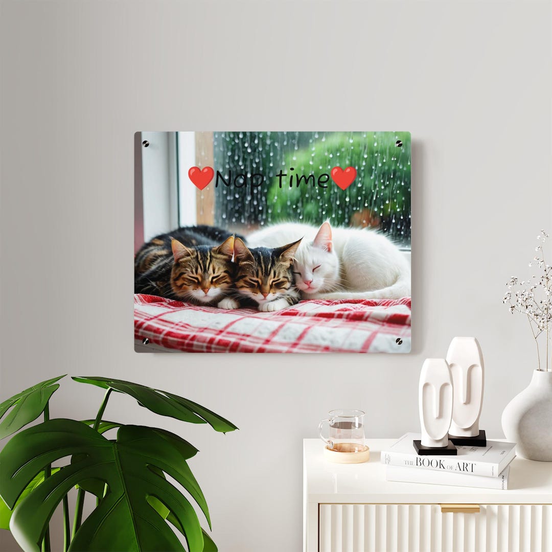 Cats Taking a Nap acrylic Wall Art Panels - Etsy
