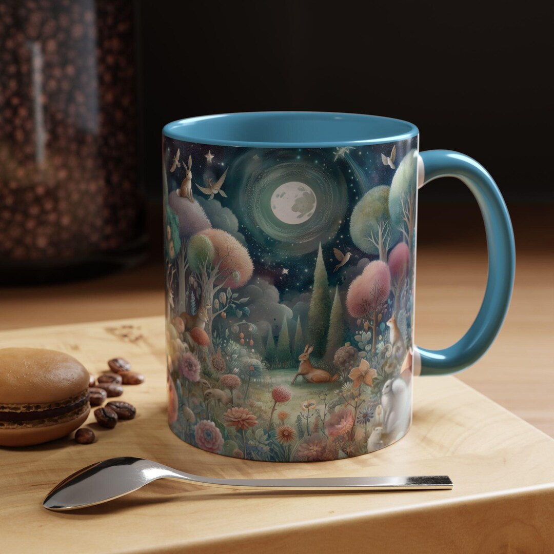 Enchanted Forest Coffee Mug: Fantasy Nature Art, Cozy Drinkware - Etsy