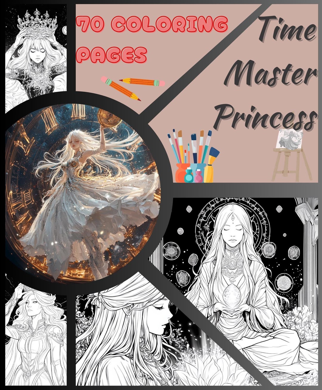 70 Time Lord Princess Coloring Pages, Mystical Clocks and Timeless ...