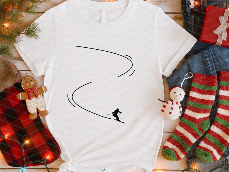Skiing Lines, Skiing Long Sleeve Svg, Winter Sports Png, Snow Sports ...