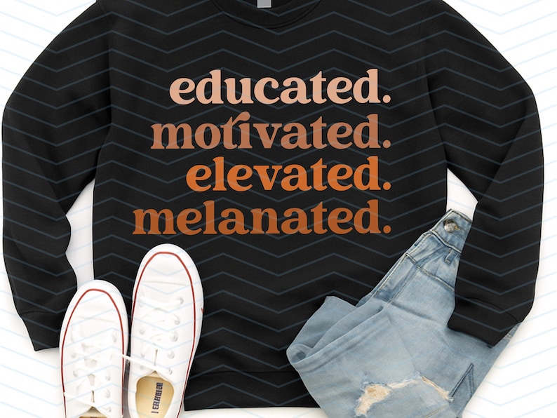 Educated Motivated Melanated SVG PNG- Black History Month - Etsy