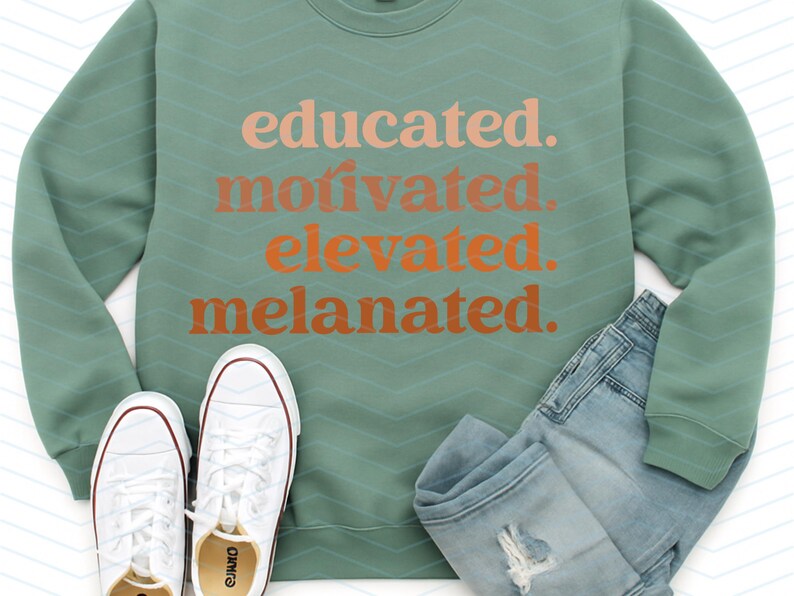 Educated Motivated Melanated SVG PNG- Black History Month - Etsy