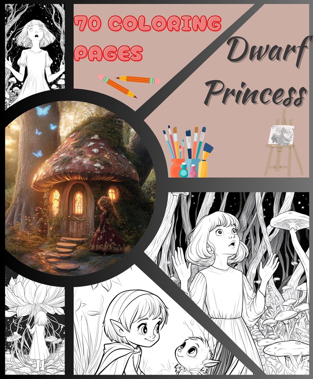 70 Dwarf Princess Coloring Pages, Hidden Treasures and Mystical Forests ...