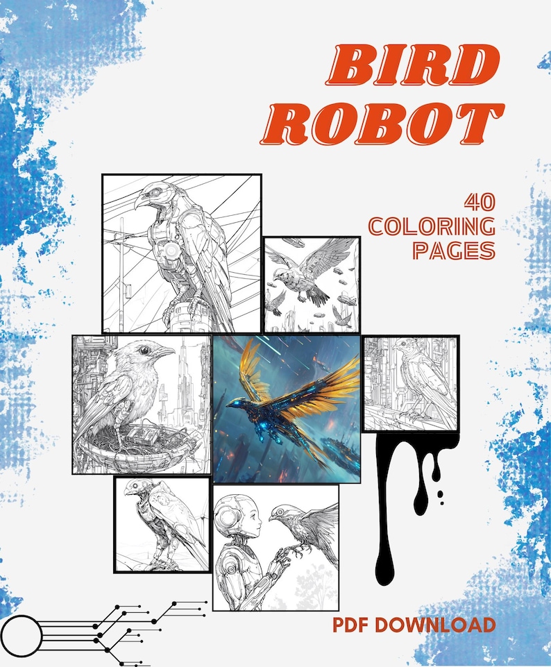 Bird Robot Coloring Pages - 40 Futuristic Cybernetic Birds and Mecha ...