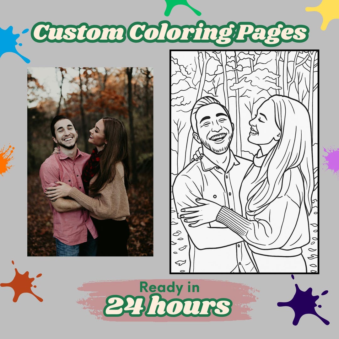 Custom Coloring Pages From Photo, Custom Sketch Coloring Page, Custom ...
