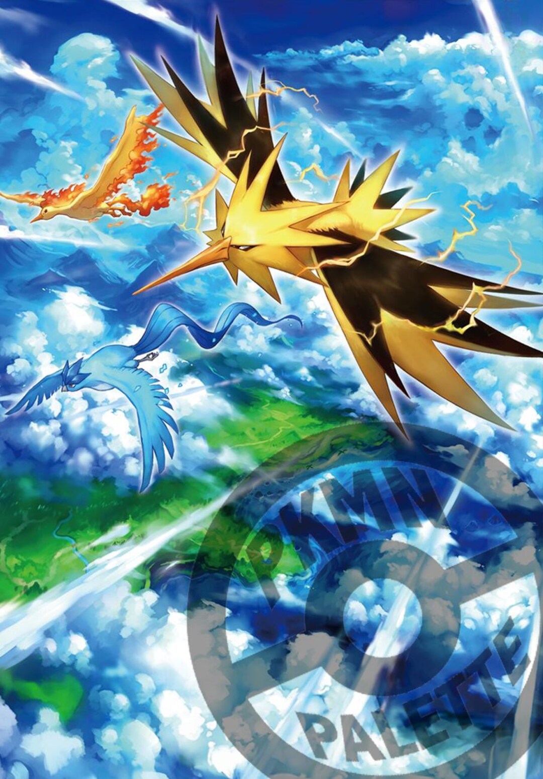 Zapdos Ex Pokemon Card 202/165 Digital Art Illustration Rare Scarlet ...