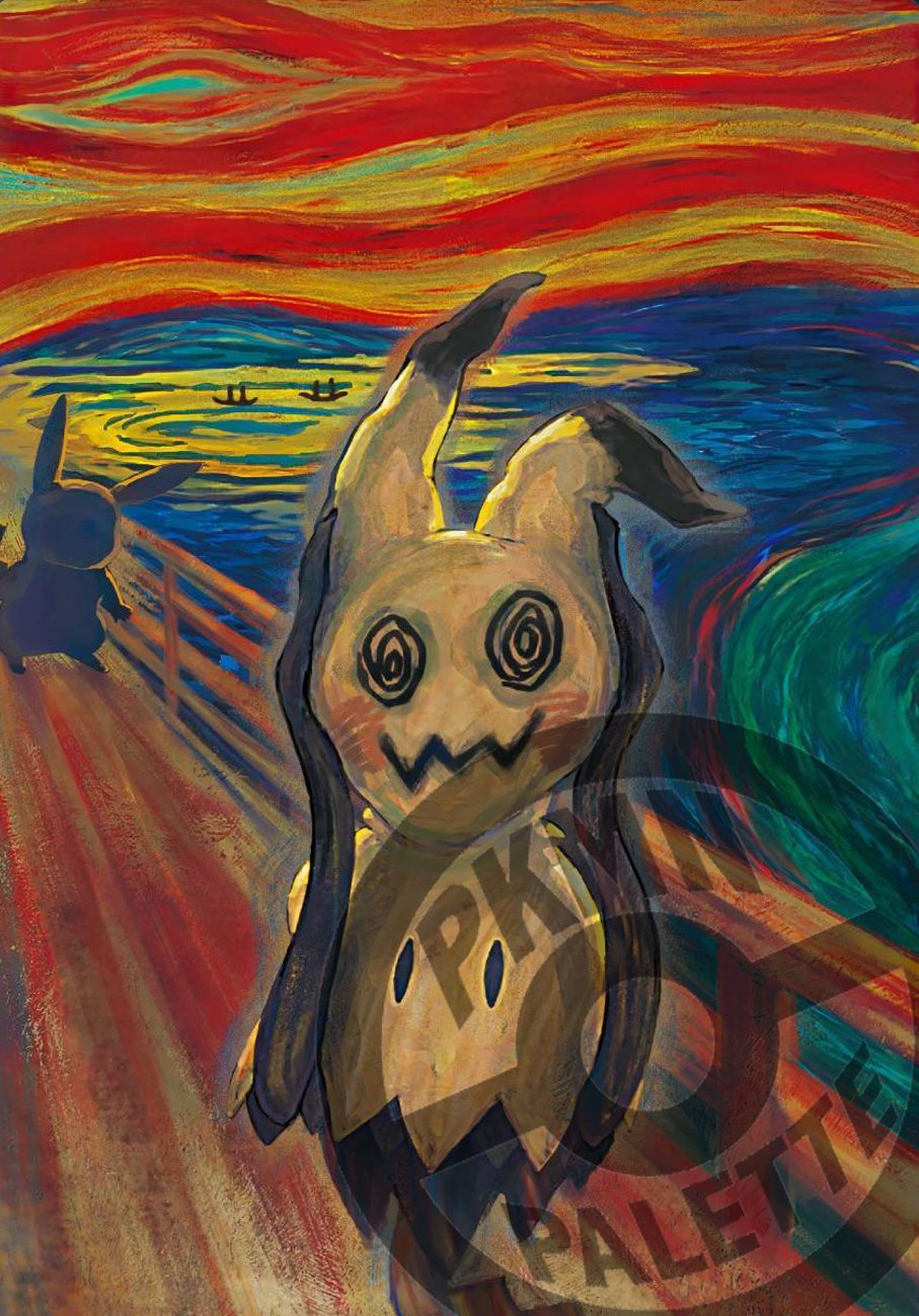 Mimikyu Scream Pokemon Card Digital Art Illustration Rare - Etsy