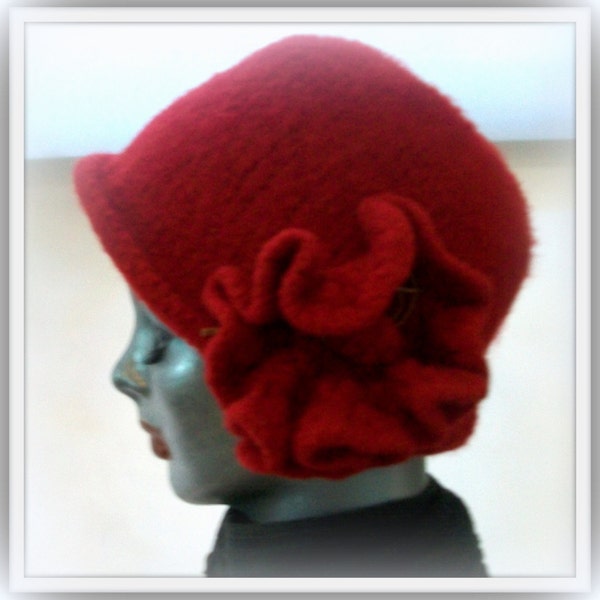 Red Felt Hat - Etsy