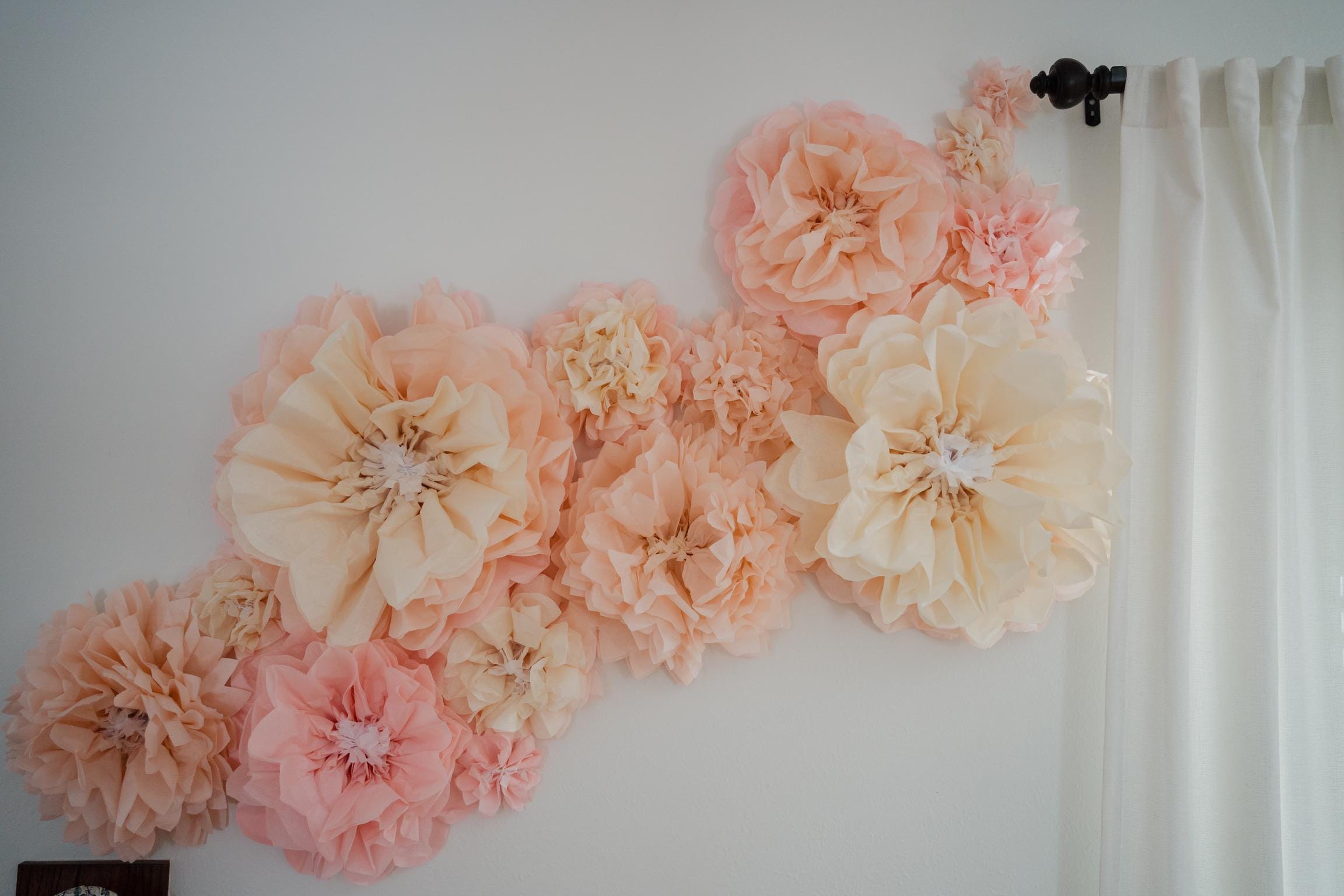 Assorted Tissue Paper Flowers: Custom Colors & Sizes – 10", 15", 20 ...