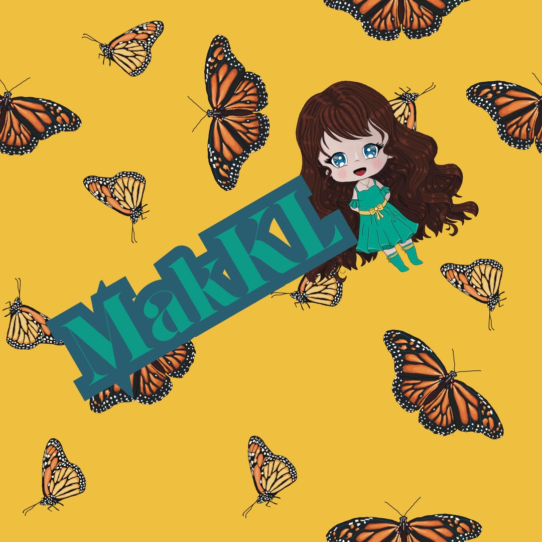 Monarch Butterfly Duo Seamless Pattern Digital File - Etsy