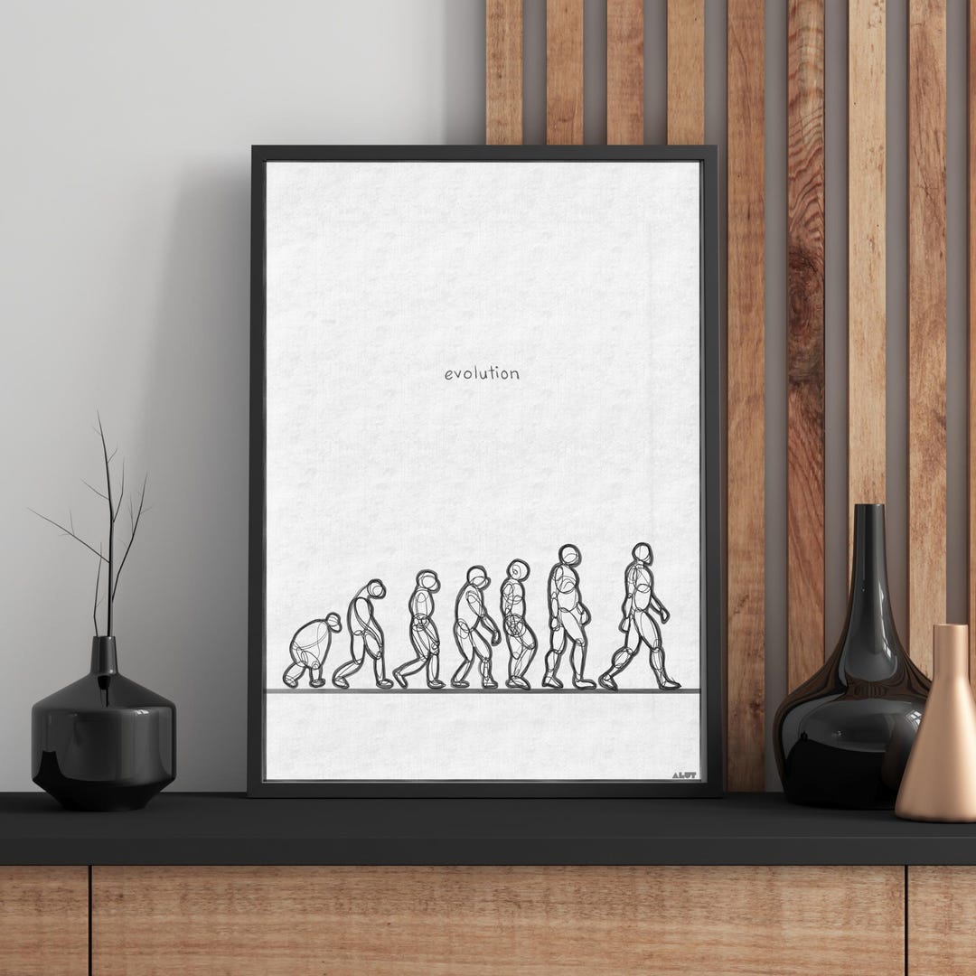 Evolution Printable Wall Art, Instant Download Digital Art for Home ...