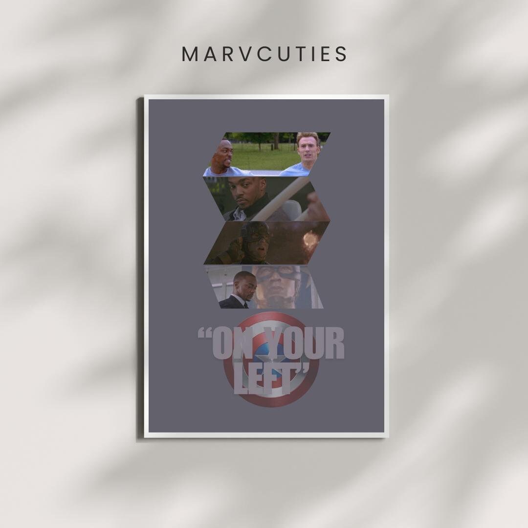 Captain America on Your Left Poster - Etsy