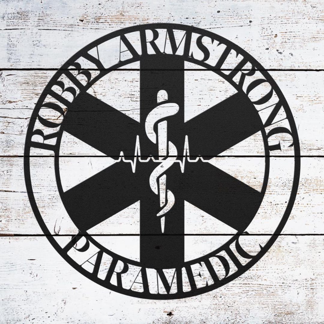 Personalized EMT Metal Name Sign, EMS Paramedic Custom Metal Wall ...