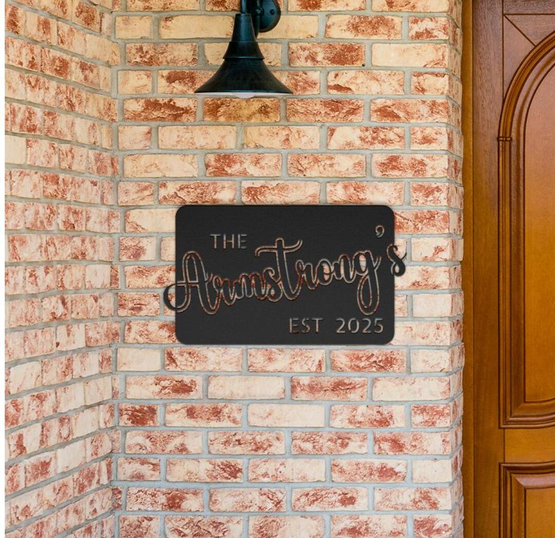 Custom Metal Family Sign, Last Name Home Decor, Personalized Last Name ...