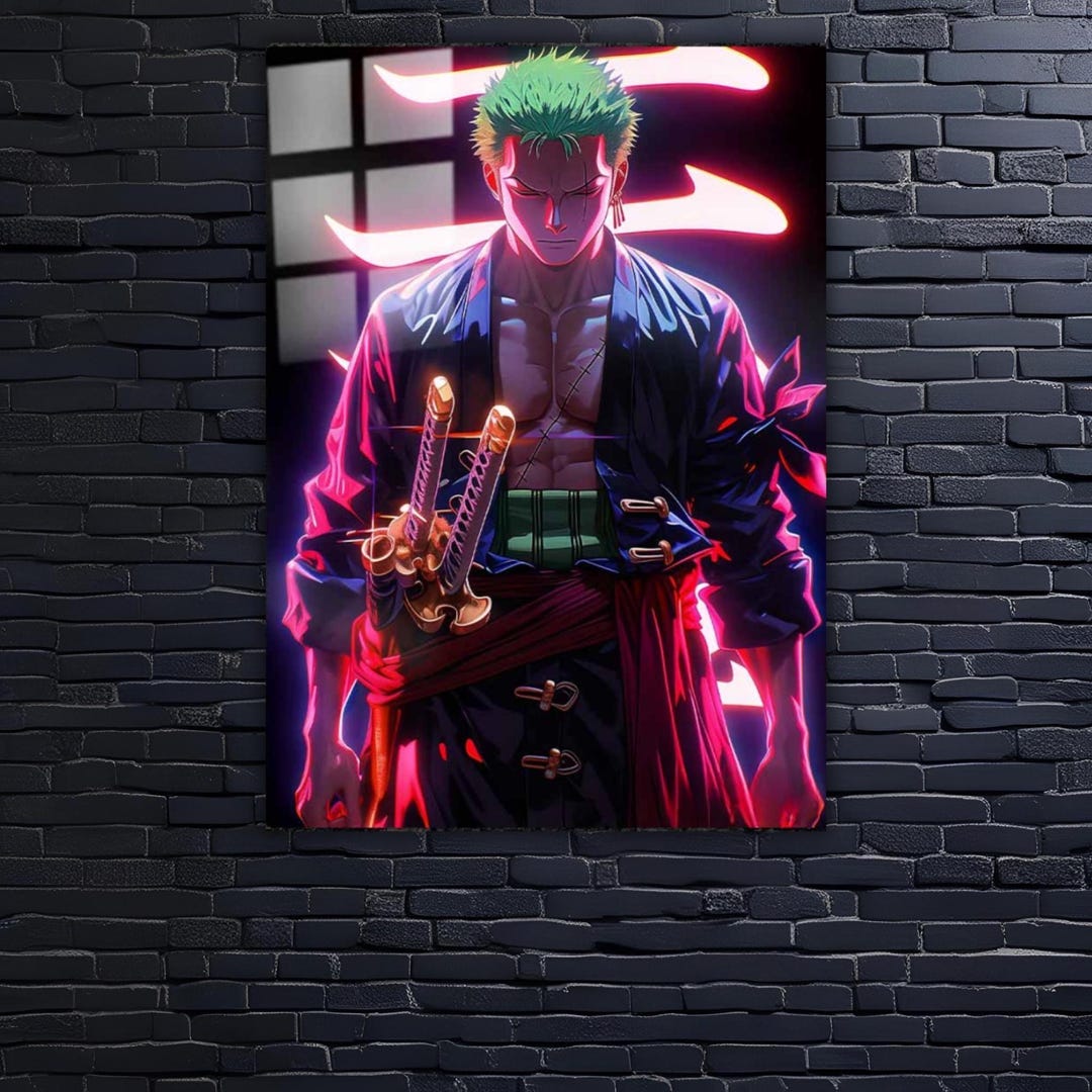 Roronoa Zoro Metal Wall Art: One Piece Anime Poster, Japanese Room ...