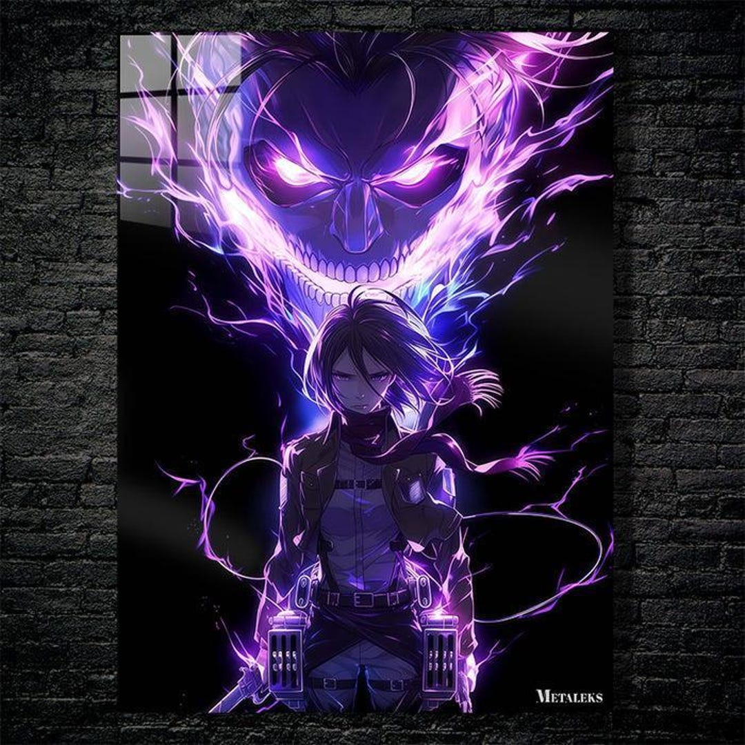 Mikasa Ackerman Metal Wall Art – Attack on Titan UV Print | Custom ...