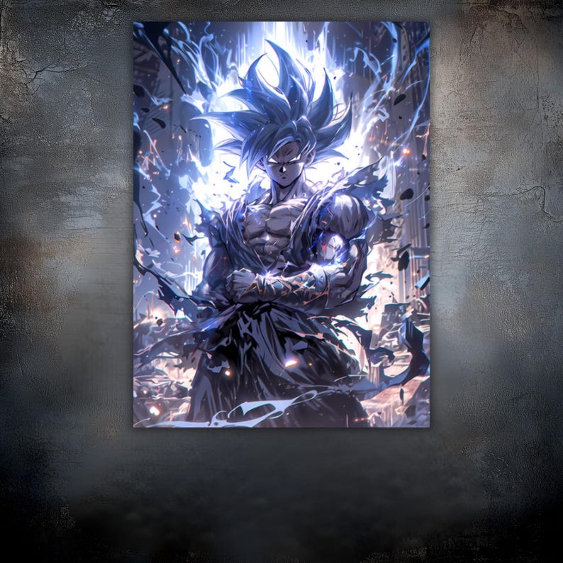 Goku Ultra Instinct Metal Wall Art: Custom Anime Room Decor - Etsy