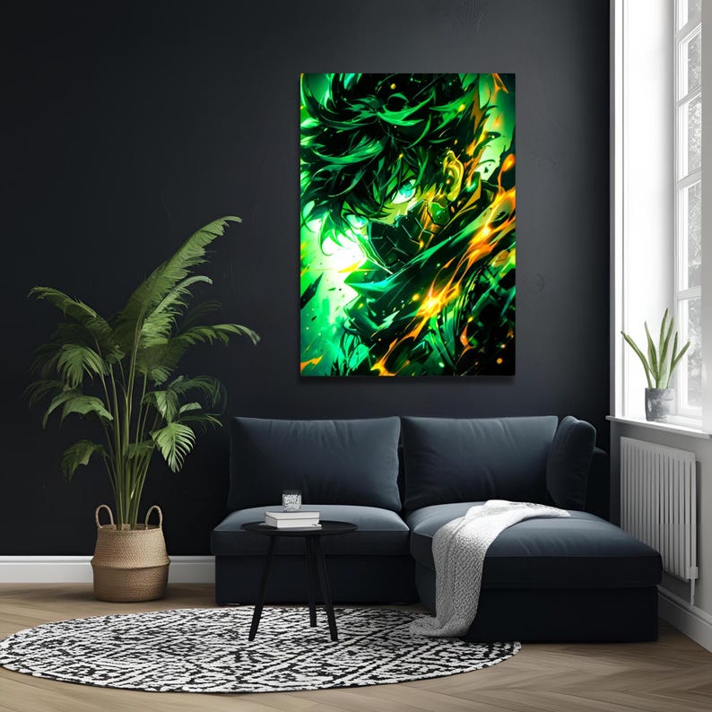 Deku Metal Wall Art: My Hero Academia, Izuku Midoriya UV Print - Etsy ...